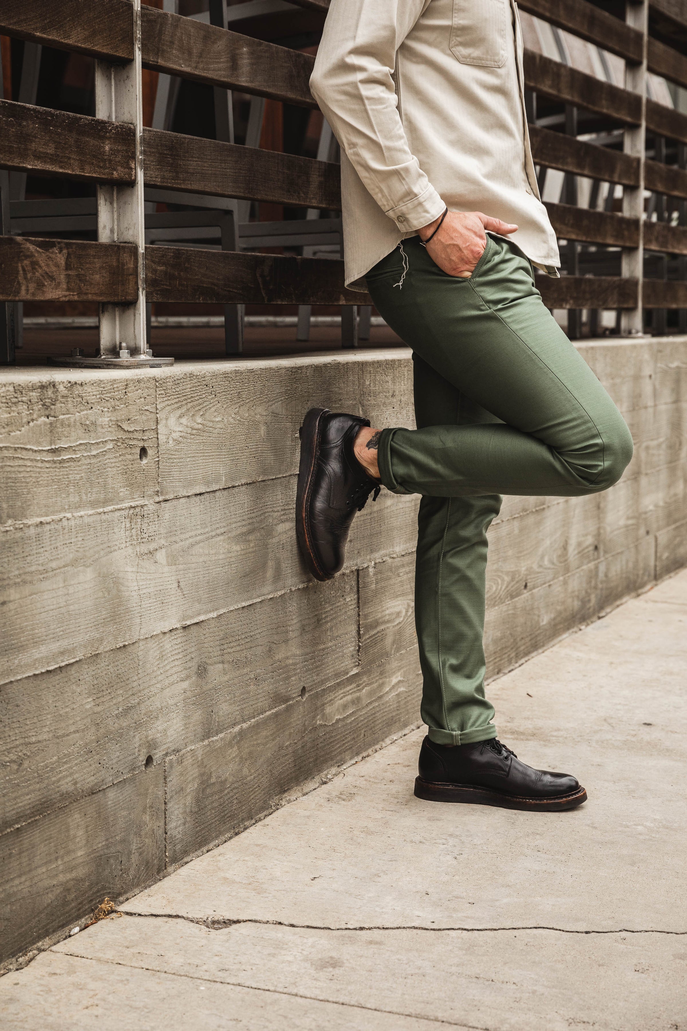 Benzak Denim Developers - BC-01 - TAPERED CHINO - 10 oz. Army Green Mi